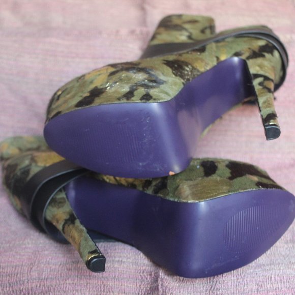 London Trash | Shoes | London Trash Monsta Fur Camo Platform Heel Boot ...